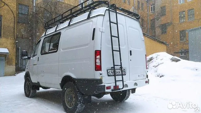 Багажник экспедиционный Proffit на ГАЗ Соболь с выдвижной лестницей ...